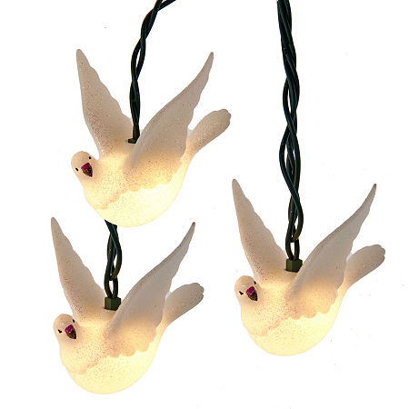 Click here for Kurt Adler UL 10-Light Glitter Dove Light Set  One... prices