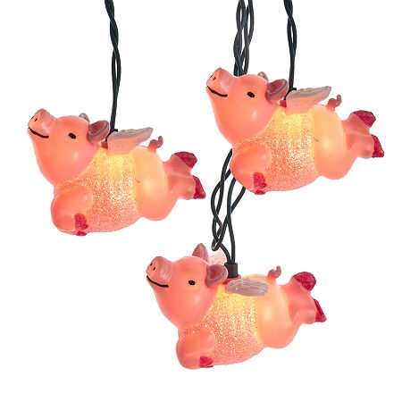 Click here for Kurt Adler UL 10-Light Flying Pig Light Set  One S... prices