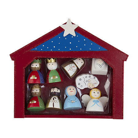 Click here for Kurt Adler 10-pc. Nativity Set  One Size  Red prices