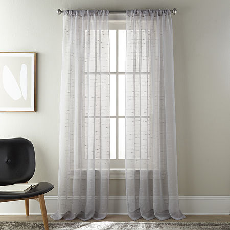 Click here for Stratford Park Jenna Rod Pocket Sheer Set of 2 Cur... prices
