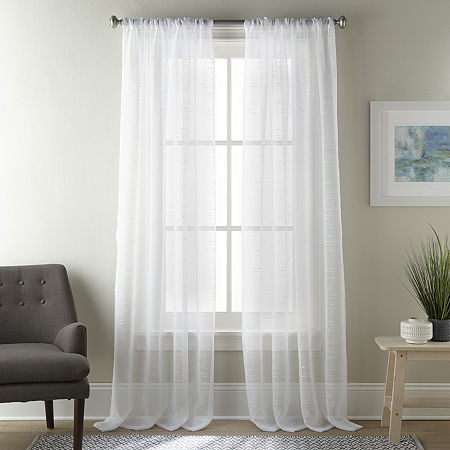 Click here for Stratford Park Jenna Rod Pocket Sheer Set of 2 Cur... prices