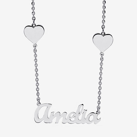 Click here for Womens Sterling Silver 16 Inch Name Necklace  One... prices