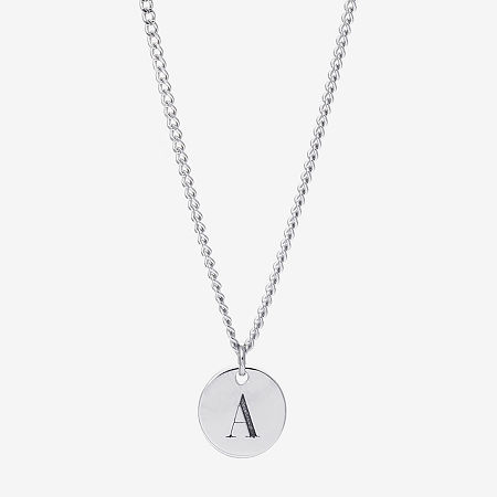 Click here for Womens Sterling Silver Initial Necklace  One Size prices