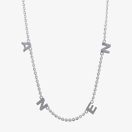 Click here for Womens Sterling Silver 18 Inch Name Necklace  One... prices