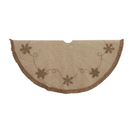 Kurt S. Adler 54in. Jute w/ Macrame Snowflake Tree Skirt