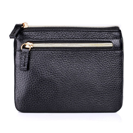 Dopp Womens Pik-Me-Up Large I.d. Coin  Card Case Wallet - Black