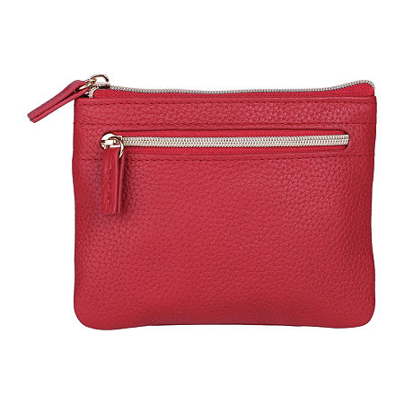 Dopp Womens Pik-Me-Up Large I.d. Coin  Card Case Wallet - Red