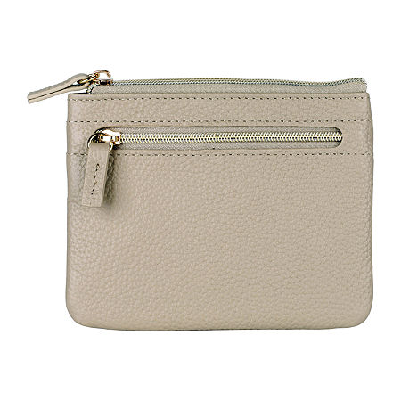 Dopp Womens Pik-Me-Up Large I.d. Coin  Card Case Wallet - White Pepper