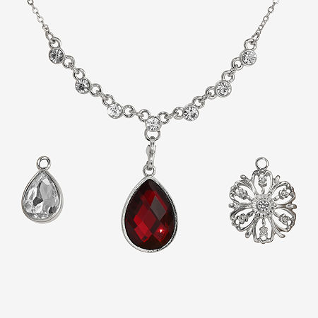 Click here for 1928 Silver-Tone Womens 3-pc. Pendant Necklace Set... prices