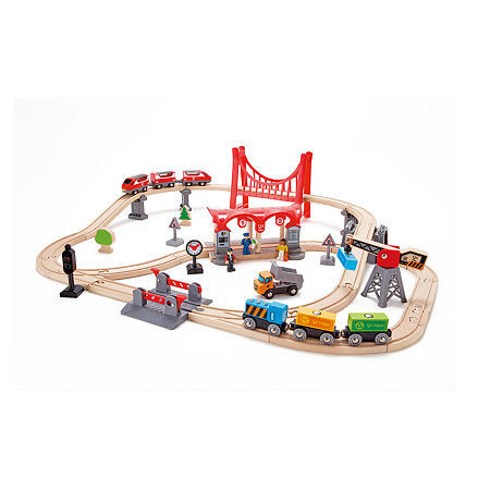 Click here for Hape Train Busy City Rail Set - Multi prices