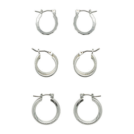 Click here for Mixit Womens 3 Pair Earring Set  One Size  Silver prices