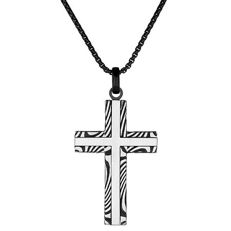 Click here for Mens Cross 24 Inch Pendant Necklace  One Size prices