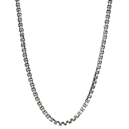 Click here for Stainless Steel Solid Box Chain Necklace  One Size... prices