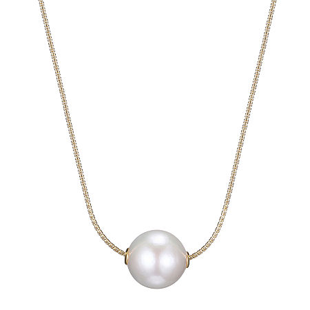 Click here for Womens White Cultured Freshwater Pearl 18K Gold Ov... prices