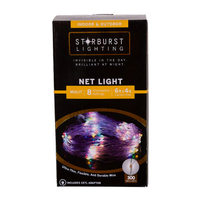 Kurt Adler 300-Light 6-Foot Starburst Multi LED Net Light, Color: Multi ...
