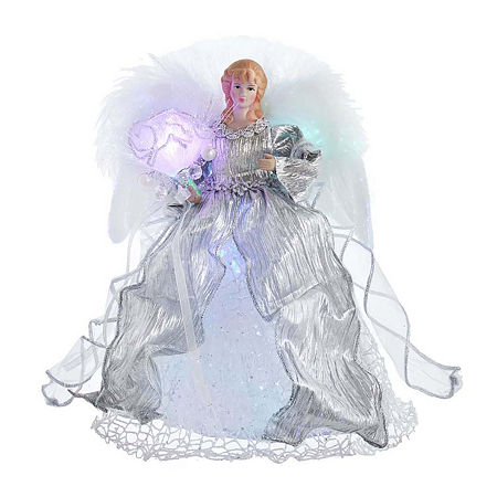 Click here for Kurt Adler 12-Inch CUL Fiber Optic LED Silver Ange... prices