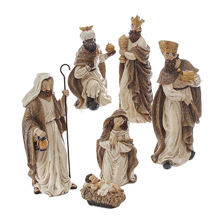 Click here for Kurt Adler 13-Inch Glittered Nativity 6-Piece Set... prices