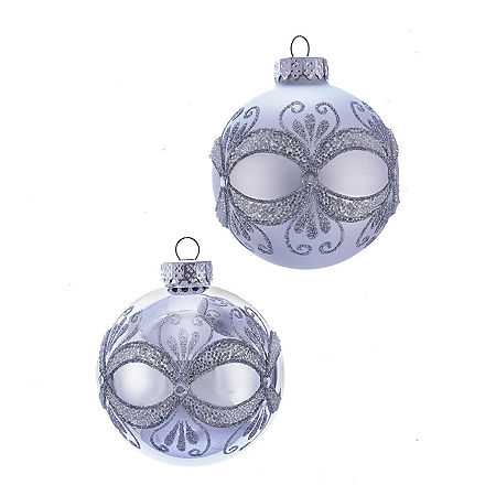 Click here for Kurt Adler 80MM Silver with Glitter and Sequins Gl... prices