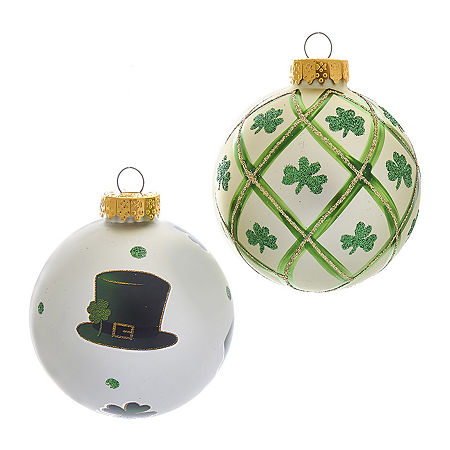 Click here for Kurt Adler 80MM Silver and Light Green St. Patrick... prices