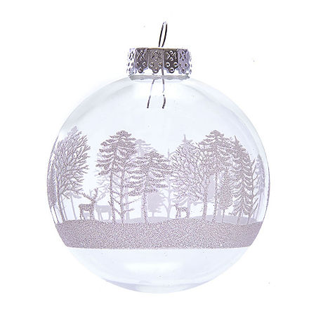 Click here for Kurt Adler 80MM Clear with White Tree Design Glass... prices