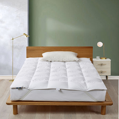 Serta White Goose Feather & Down Fiber Featherbed  King - White