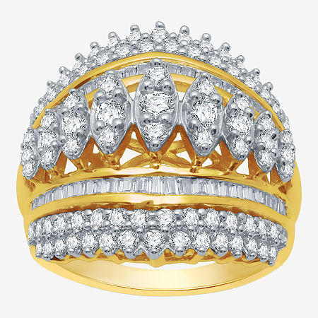 Click here for 2 CT. T.W. Diamond 10K White or Yellow Gold Cluste... prices