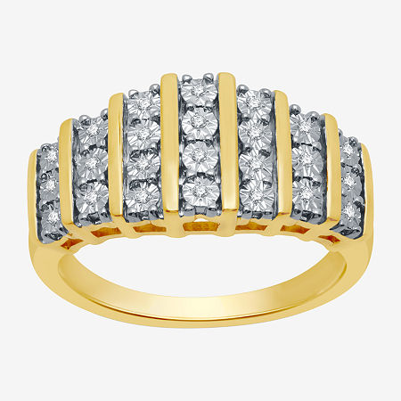 Click here for 1/10 CT.T.W. Natural Diamond 7-Row 14K Gold Over S... prices