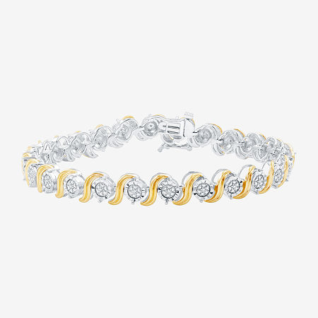 Click here for Womens 1/10 CT. T.W. Diamond Tennis Bracelet in St... prices