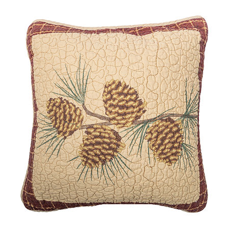 Click here for Donna Sharp Pine Lodge Square Throw Pillow  One Si... prices