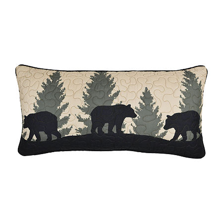 American Heritage Textiles Bear Walk Plaid Decorative Pillow  11 x 22 - Multi