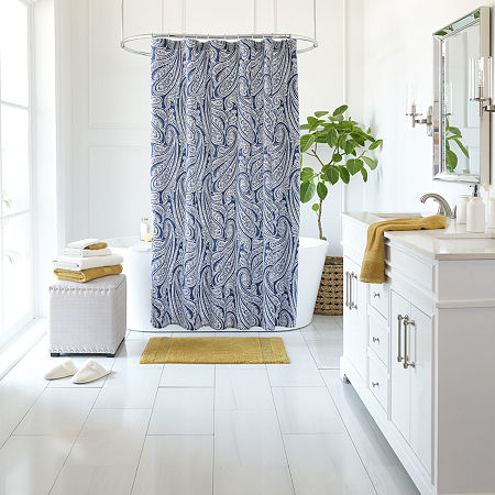 Click here for Fieldcrest Paisley Shower Curtain  One Size  Blue prices