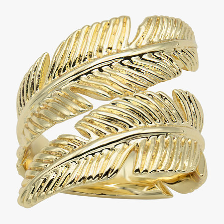 Click here for Sparkle Allure Leaf Bypass Wrap Womens 5.5MM 14K G... prices