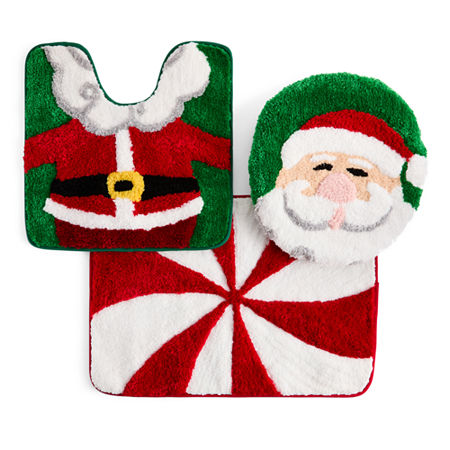 Click here for Avanti Santa 3-pc. Bath Rug Set  One Size  Green prices