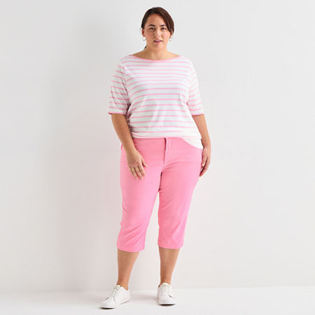 Click here for St. Johns Bay Womens Plus High Rise Capri Pant  24... prices