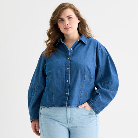Click here for a.n.a Womens Plus Long Sleeve Blouse  2x  Blue prices