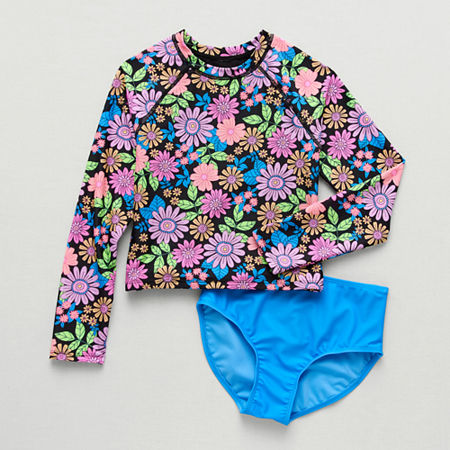 Click here for Thereabouts Big Kid Girls Floral 2-pc. Rash Guard... prices