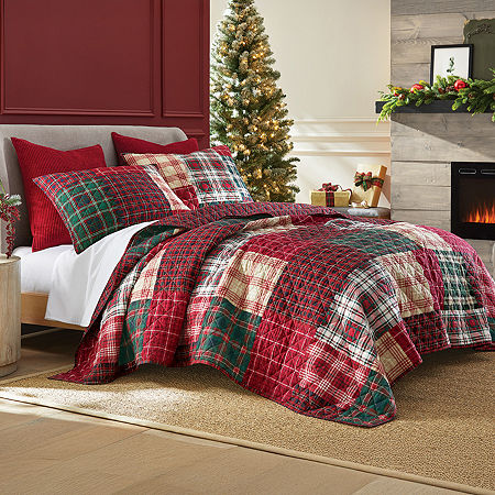 Click here for North Pole Trading Co. Holiday Plaid Patchwork Qui... prices