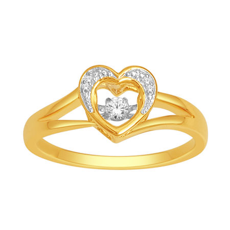 Click here for Love in Motion Diamond-Accent 10K Yellow Gold Hear... prices