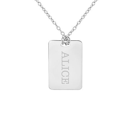 Click here for Personalized Sterling Silver Name Dog Tag  One Siz... prices