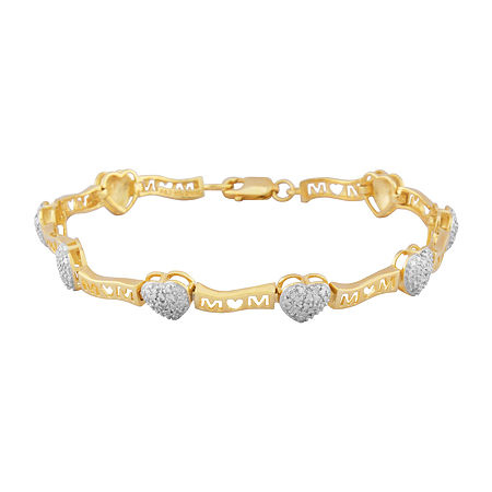 Click here for Silver Reflections Mom Diamond Accent 7.25 Inch Li... prices
