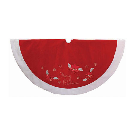 Click here for Kurt Adler Silver Leaves Indoor Tree Skirt  One Si... prices