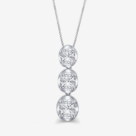 Click here for Linear 3-Stone (H-I / I1) Womens 1 CT. T.W. Lab Gr... prices