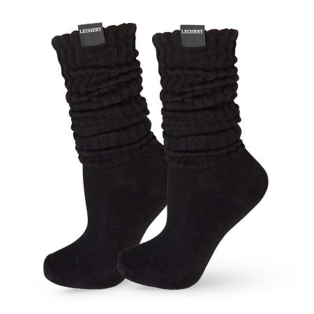 Click here for Lechery Womens Scrunch Slouchy Woven Tab Socks - B... prices