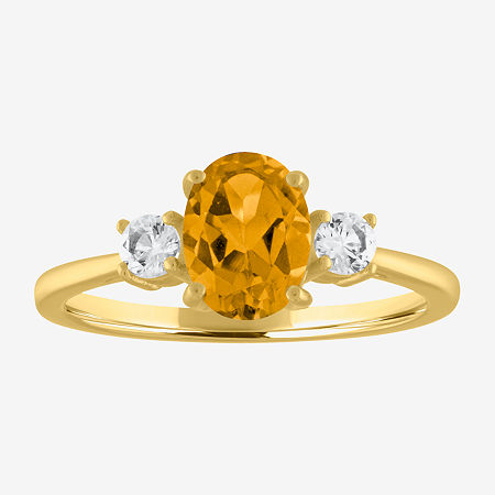 Click here for Gemstone 10K Gold 3-Stone Oval Cocktail Ring  9  C... prices