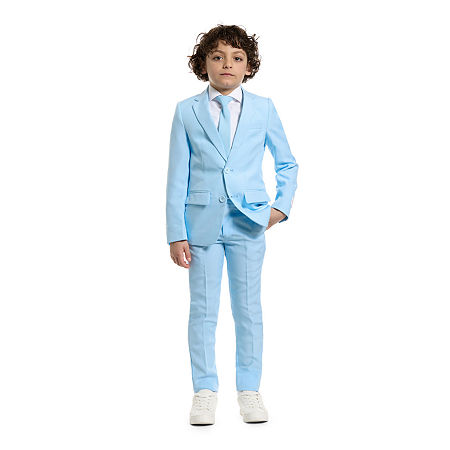 OppoSuits Toddler and Little Boys 3-Piece Cool Solid Suit Set - Blue