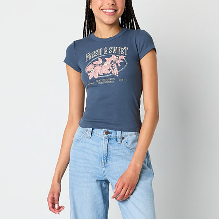 Click here for Arizona Baby Tee Womens Juniors Crew Neck Short Sl... prices
