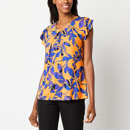 Click here for Liz Claiborne Womens Round Neck Short Sleeve Blous... prices