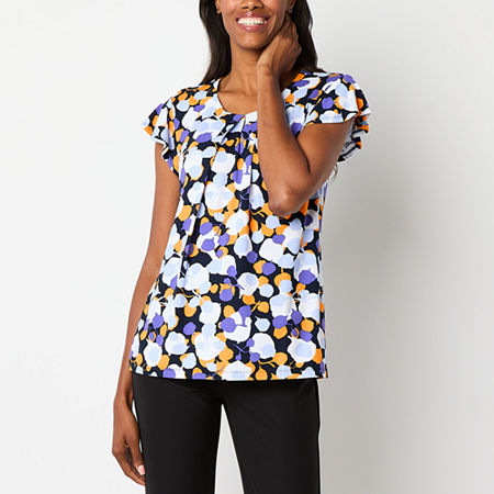 Click here for Liz Claiborne Womens Round Neck Short Sleeve Blous... prices