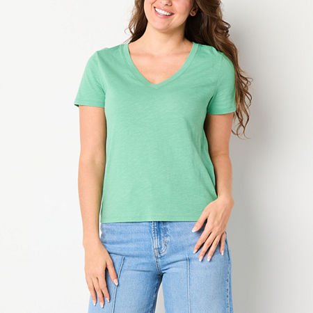 Click here for a.n.a Womens V Neck Short Sleeve T-Shirt  Petite X... prices