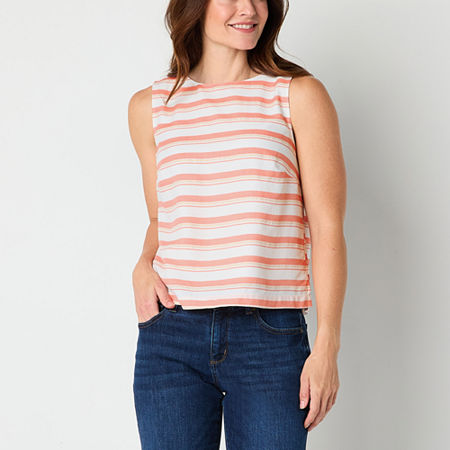 Click here for St. Johns Bay Womens Crew Neck Sleeveless Blouse... prices